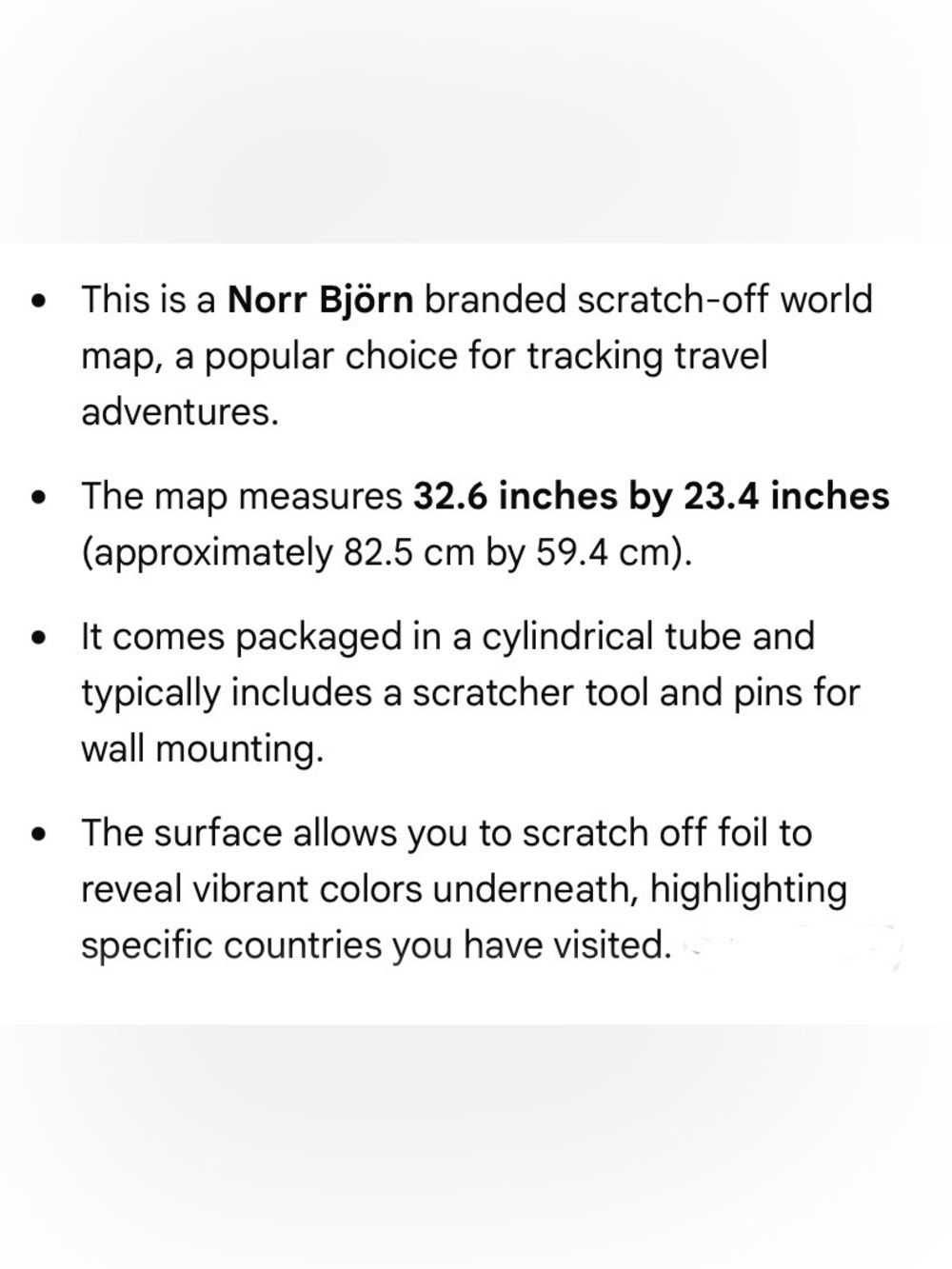 Other | Scratch Off World Map Poster Perfect For Tracking Travel ...